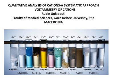 Qualitative analysis of cations-A systematic approach in Analytical Chemistry. Voltammetry of ...